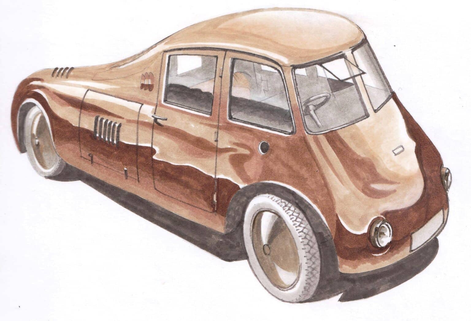 Persu Streamliner: la storia dell'auto a forma di goccia d'acqua