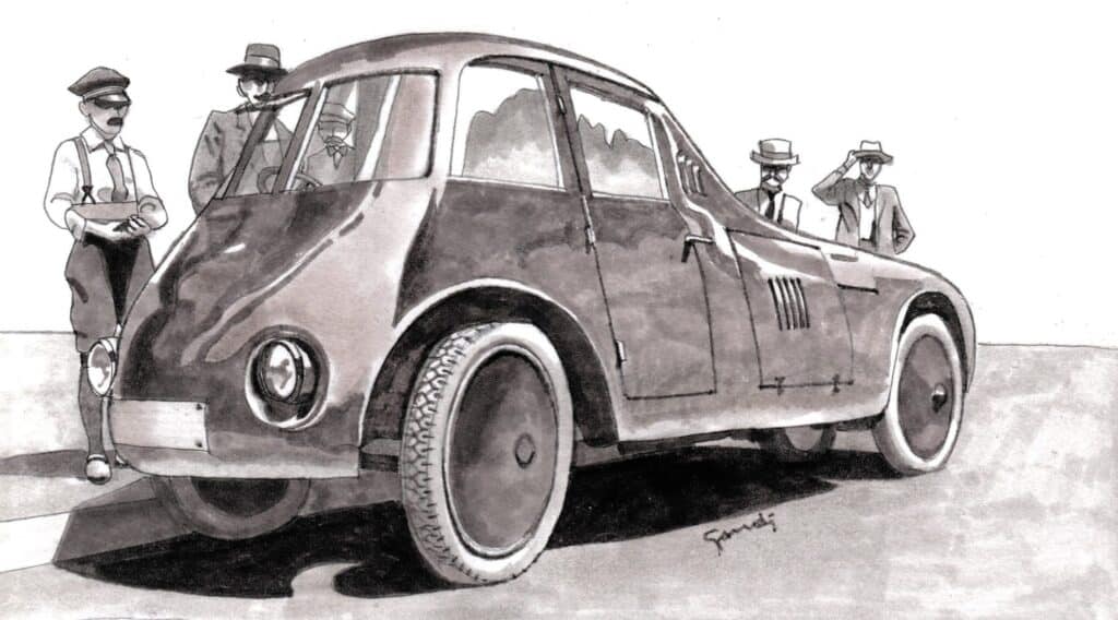 Persu Streamliner: la storia dell'auto a forma di goccia d'acqua